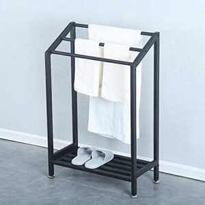 womio free standing 3 tier metal towel rack,metal towel bathroom rack 3 bars