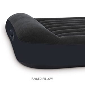 INTEX 64147ED Dura-Beam Standard Pillow Rest Air Mattress: Fiber-Tech – Full Size – Built-in Electric Pump – 10in Bed Height – 600lb Weight Capacity