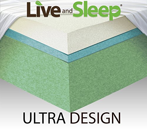 Live and Sleep Ultra 10 Inch Gel Memory Foam Mattress in A Box - Medium Balanced, Cool Bed in A Box, Certipur Certified - Advanced Body Support - RV Short Queen Size