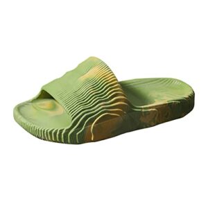 ready stock whole original quality new slippers for men and women comfort slides menshower womens slippers with back (green, 6)