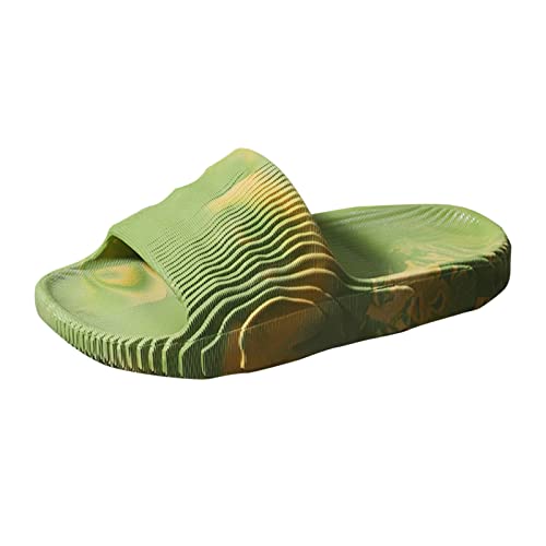 Ready Stock Whole Original Quality New Slippers for Men and Women Comfort Slides MenShower Womens Slippers with Back (Green, 6)