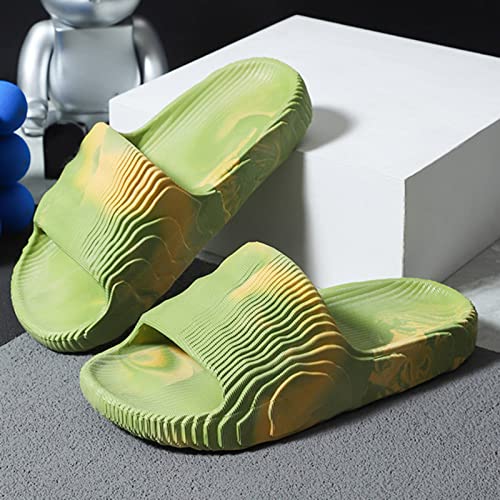 Ready Stock Whole Original Quality New Slippers for Men and Women Comfort Slides MenShower Womens Slippers with Back (Green, 6)