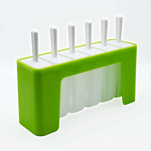 Wavy Pop Molds Popsicle Making Tray with Six Sticks for Mess-Free Frozen Treats