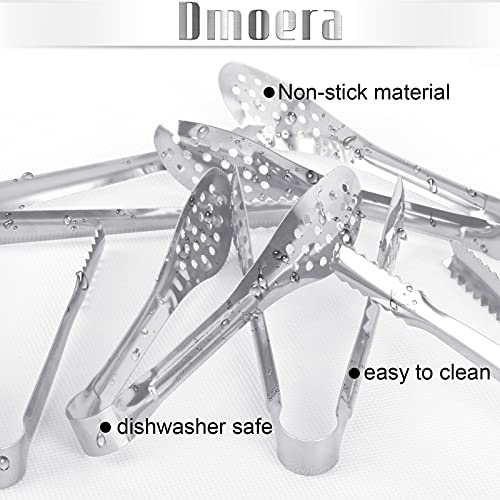 12 Pack Premium Small Serving Tongs, Dmoera Mini Stainless Steel Appetizer Tongs, 5Inch,5.2Inch(12.7cm)