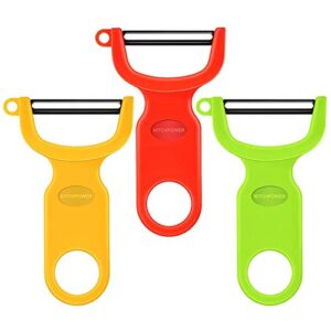 original vegetable fruit peeler carbon steel blade 3 pack red/green/yellow…