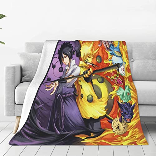 Anime Throw Blanket Flannel Fleece Warm Soft Blankets for Couch Sofa Bed Living Room for Adults Kids (60"X50")