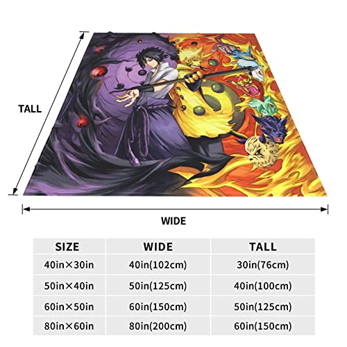 Anime Throw Blanket Flannel Fleece Warm Soft Blankets for Couch Sofa Bed Living Room for Adults Kids (60"X50")