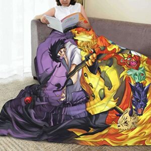 Anime Throw Blanket Flannel Fleece Warm Soft Blankets for Couch Sofa Bed Living Room for Adults Kids (60"X50")