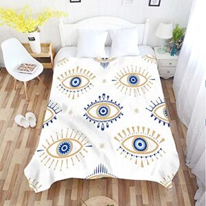 AOYEGO Evil Eye Blanket Magical Hamsa Eye Witchcraft Occult Symbol Throw Blanket Cozy Modern 60X80 Inch Flannel for Women Men Chair Bedroom Sofa Car Kitten Home