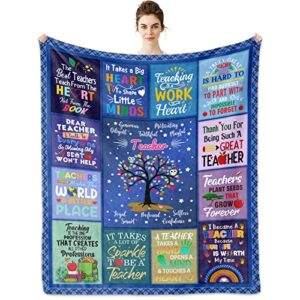 teacher gifts, teacher appreciation gifts, teacher blanket 60"x50", teacher gifts for women men, thank you gifts for teachers day graduation retirement birthday christmas, teacher gifts from students