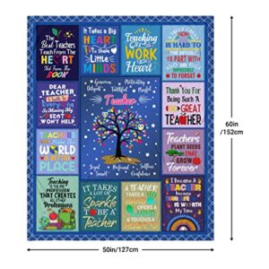 Teacher Gifts, Teacher Appreciation Gifts, Teacher Blanket 60"x50", Teacher Gifts for Women Men, Thank You Gifts for Teachers Day Graduation Retirement Birthday Christmas, Teacher Gifts from Students