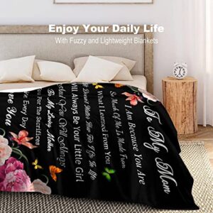 MIBDDK Gifts for Mom Blanket Throw Mothers Day Blankets Flannel Warm Cozy Birthday Gifts for Mom Women Bed Sofa Living Room 50"X40"