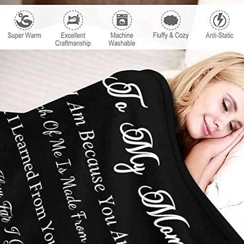 MIBDDK Gifts for Mom Blanket Throw Mothers Day Blankets Flannel Warm Cozy Birthday Gifts for Mom Women Bed Sofa Living Room 50"X40"