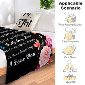 MIBDDK Gifts for Mom Blanket Throw Mothers Day Blankets Flannel Warm Cozy Birthday Gifts for Mom Women Bed Sofa Living Room 50"X40"