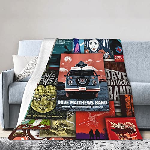 American Dave Rock Matthews Band Blanket Throw, Ultra-Soft Fleece Flannel Blanket Lightweight Throw Blankets for Couch Sofa Living Room for Kids Adults 60"X50"