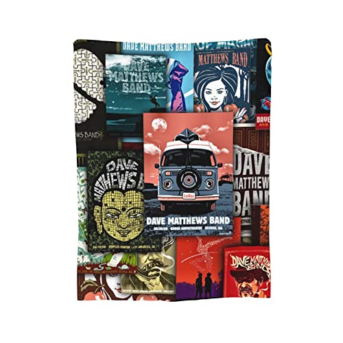 American Dave Rock Matthews Band Blanket Throw, Ultra-Soft Fleece Flannel Blanket Lightweight Throw Blankets for Couch Sofa Living Room for Kids Adults 60"X50"