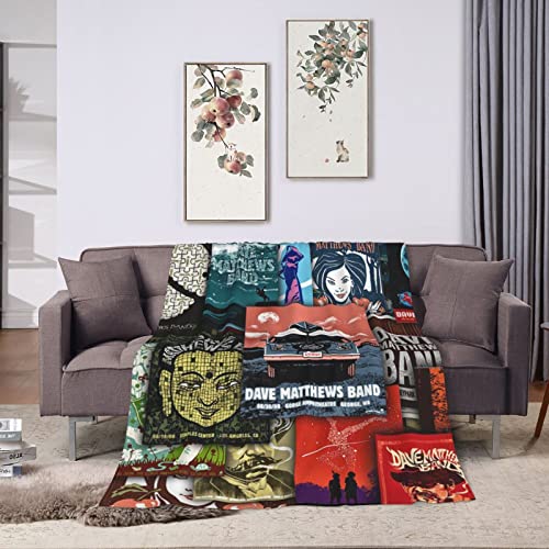 American Dave Rock Matthews Band Blanket Throw, Ultra-Soft Fleece Flannel Blanket Lightweight Throw Blankets for Couch Sofa Living Room for Kids Adults 60"X50"