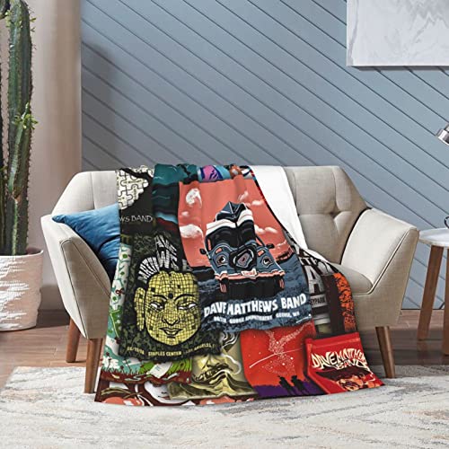 American Dave Rock Matthews Band Blanket Throw, Ultra-Soft Fleece Flannel Blanket Lightweight Throw Blankets for Couch Sofa Living Room for Kids Adults 60"X50"