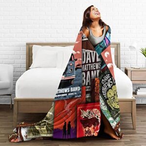 American Dave Rock Matthews Band Blanket Throw, Ultra-Soft Fleece Flannel Blanket Lightweight Throw Blankets for Couch Sofa Living Room for Kids Adults 60"X50"