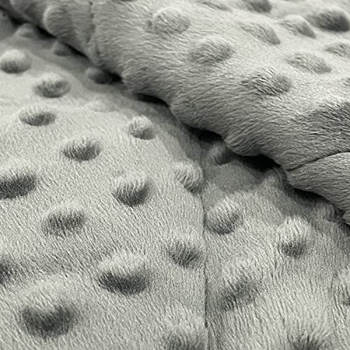 Visi-One Adult Weighted Blanket with Glass Beads, Calming Stimulation Sensory Relaxation (15 Pound Grey Inner/Grey Outer)