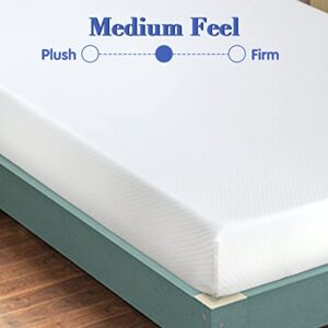 Dkelincs Queen Mattress, 8 Inch Cooling Gel Memory Foam Mattress CertiPUR-US Certified Mattress Queen Size Medium Firm Feel Mattresses for Cool Sleep, White