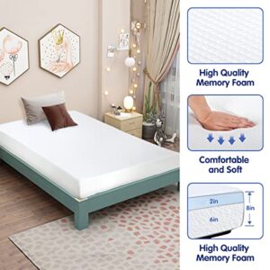 Dkelincs Queen Mattress, 8 Inch Cooling Gel Memory Foam Mattress CertiPUR-US Certified Mattress Queen Size Medium Firm Feel Mattresses for Cool Sleep, White