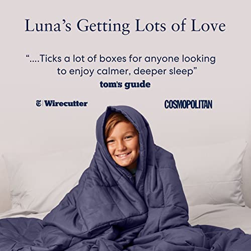 Luna [CoolLuxe True Cooling Weighted Blankets] Premium Quality Bed Blanket | Breathable Weighted Cooling Blanket | Summer Cooling Blanket for Hot Sleepers [15lbs - Queen - 80" x 60"] [Tan]