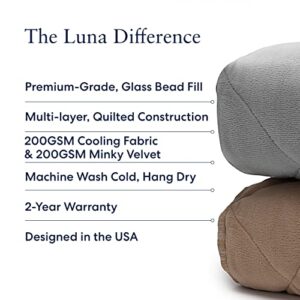 Luna [CoolLuxe True Cooling Weighted Blankets] Premium Quality Bed Blanket | Breathable Weighted Cooling Blanket | Summer Cooling Blanket for Hot Sleepers [15lbs - Queen - 80" x 60"] [Tan]