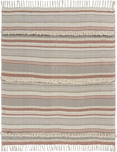 LR Home Arizona Sunset Throw Blanket, 50" x 60", Rust/Gray