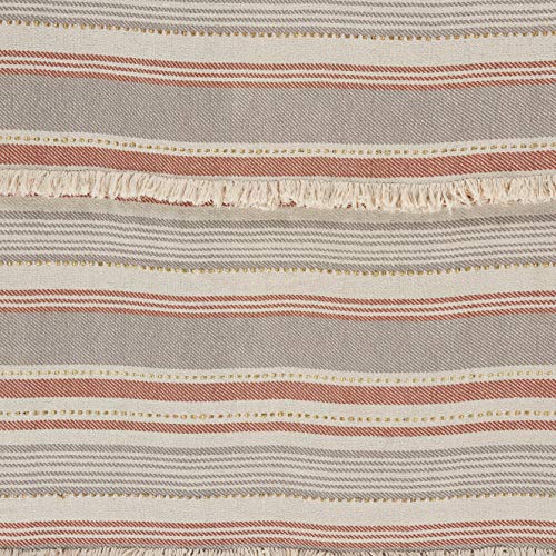 LR Home Arizona Sunset Throw Blanket, 50" x 60", Rust/Gray