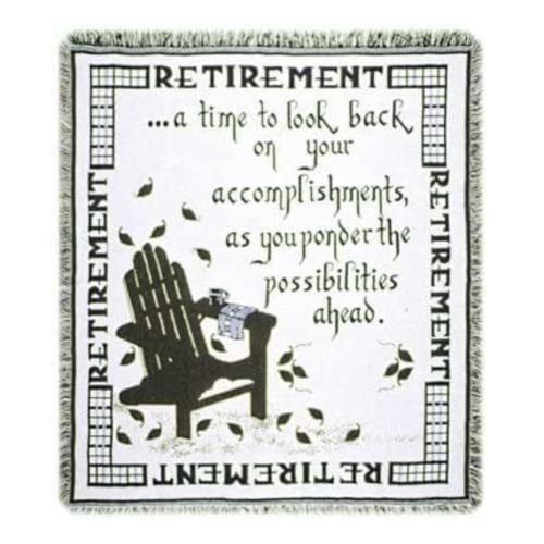 Simply Home Retirement A Gift To Remember Retiring Goodbye Afghan Throw 48" x 60"