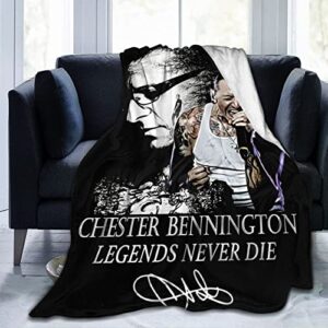 chester bennington blanket flannel super soft fleece lightweight throw blanket for bed couch sofa bedroom warm blanket 60"x50"