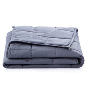 linenspa 15 pound weighted blanket – all natural relief and sleep aid - filled with premium glass beads - calming and soothing hug