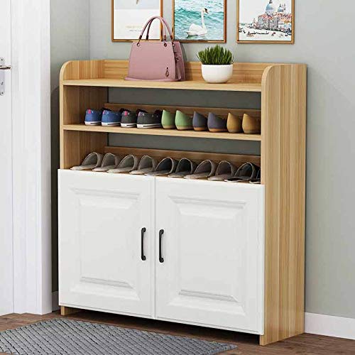 DHTDVD Shoe Rack Shelf Console Cabinet Simple Multi-Layer Large Capacity Shoe Cabinet Storage Cabinet Wooden Shoes (Color : E)