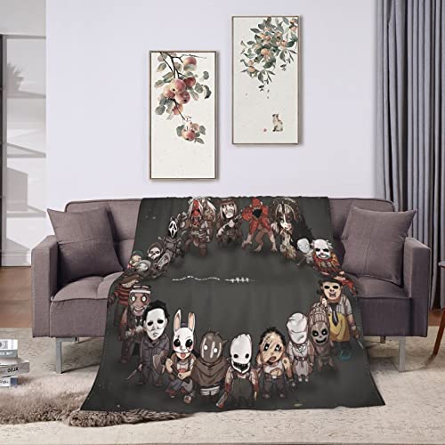 Dead by Game Daylight Throw Blankets Soft Comfortable Warm Anti-Pilling Flannel Blanket for Sofa Custom Air Conditioning Blanket for All Season 50"X40"