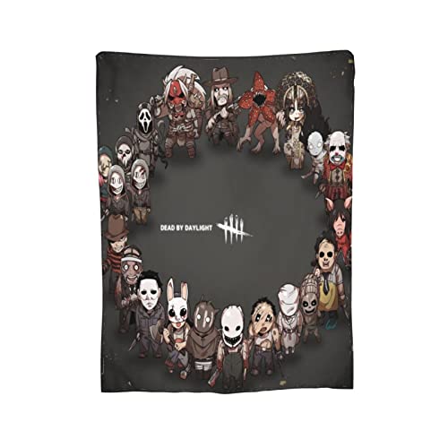 Dead by Game Daylight Throw Blankets Soft Comfortable Warm Anti-Pilling Flannel Blanket for Sofa Custom Air Conditioning Blanket for All Season 50"X40"