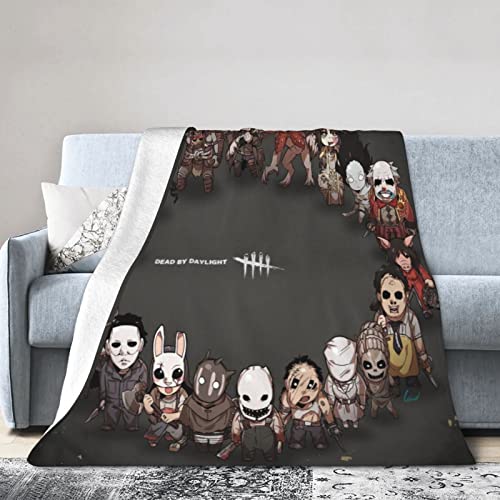 Dead by Game Daylight Throw Blankets Soft Comfortable Warm Anti-Pilling Flannel Blanket for Sofa Custom Air Conditioning Blanket for All Season 50"X40"