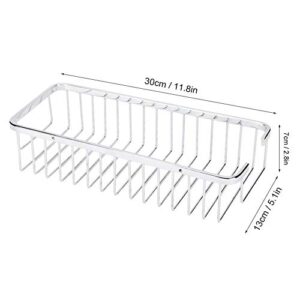 TOPINCN Bathroom Shelf Wall Mounted Stainless Steel Shower Caddy Shampoo Conditioner Holder Storage Basket Organizer Kitchen(#1)