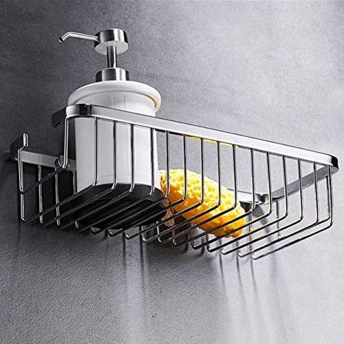 TOPINCN Bathroom Shelf Wall Mounted Stainless Steel Shower Caddy Shampoo Conditioner Holder Storage Basket Organizer Kitchen(#1)