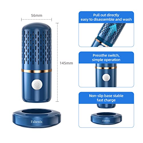 Fabenix Fruit and Vegetable Cleaning Machine, Fruit and Vegetable Cleaner, USB Wireless Food Purifier, Cleaner Device for Washing Fruits, Vegetables, Rice, Meat and Tableware (Blue)