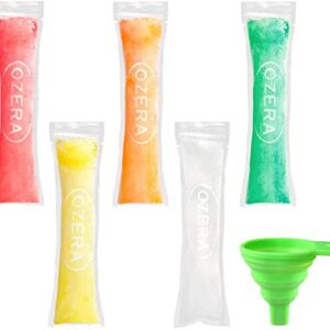 150 Pack Popsicle Bags, DIY Zipper Ice Pop Bags for Ice Cream Candy Yogurt Tubes Party Favors for Kids Healthy Snacks, Disposable Popsicle Pouches with Silicone Funnel