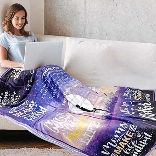 Sulpoie Mom Gifts Blanket for Mothers Day, Birthday Gifts for Mom, Gifts for Mom, Gifts for Mom from Daughter, Mom Gifts from Daughter Son, Best Mom Ever Gifts Throw Blanket 60" x50