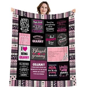 best grammy blanket gifts for grammy from grandchildren grandaughter grandson | best grammy ever blanket gifts | grammy mothers day birthday gifts grandma throw blanket 50” x 60”