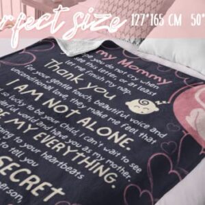 InnoBeta New Mom Gifts for Women, Expecting Mom Gifts, Mom-to-Be Gift, Pregnancy Gifts, Soft Throw Blanket 50"x65" - Letter