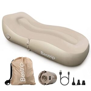 bestrip auto inflatable couch, air mattress sofa bed with portable air pump