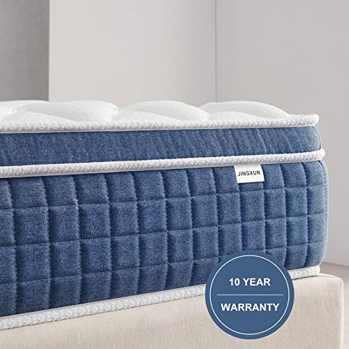 Queen Mattress, 14 Inch Hybrid Innerspring Mattress with Memory Foam,Innerspring Mattress Medium Firm Mattress in a Box Queen Size Mattress for Sleep Supportive & Pressure Relief,Queen Bed