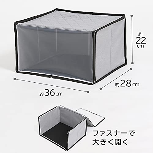 Astro Storage Case Gray Non-woven Fabric for Shoes Activated Carbon Deodorant Shoe Box Shoe Storage Cardboard 171-64