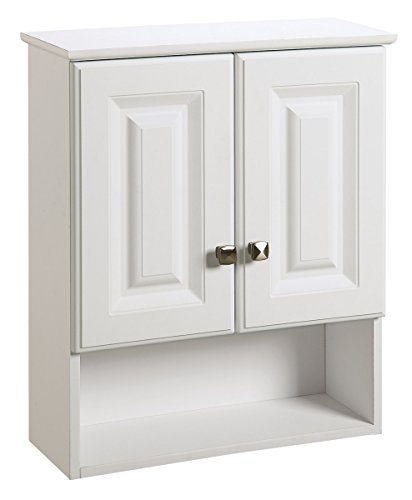 Design House Wyndham Bathroom Wall Cabinet 2-Door, 1-Shelf, 22 x 26, White