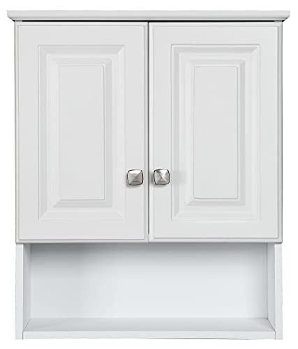 Design House Wyndham Bathroom Wall Cabinet 2-Door, 1-Shelf, 22 x 26, White