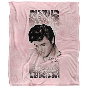 Elvis Presley Blanket, 50"x60", Soft Lights Silky Touch Sherpa Back Super Soft Throw Blanket